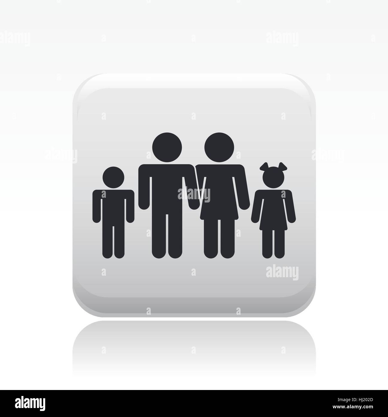 Vector illustration of single isolated family icon Stock Photo - Alamy