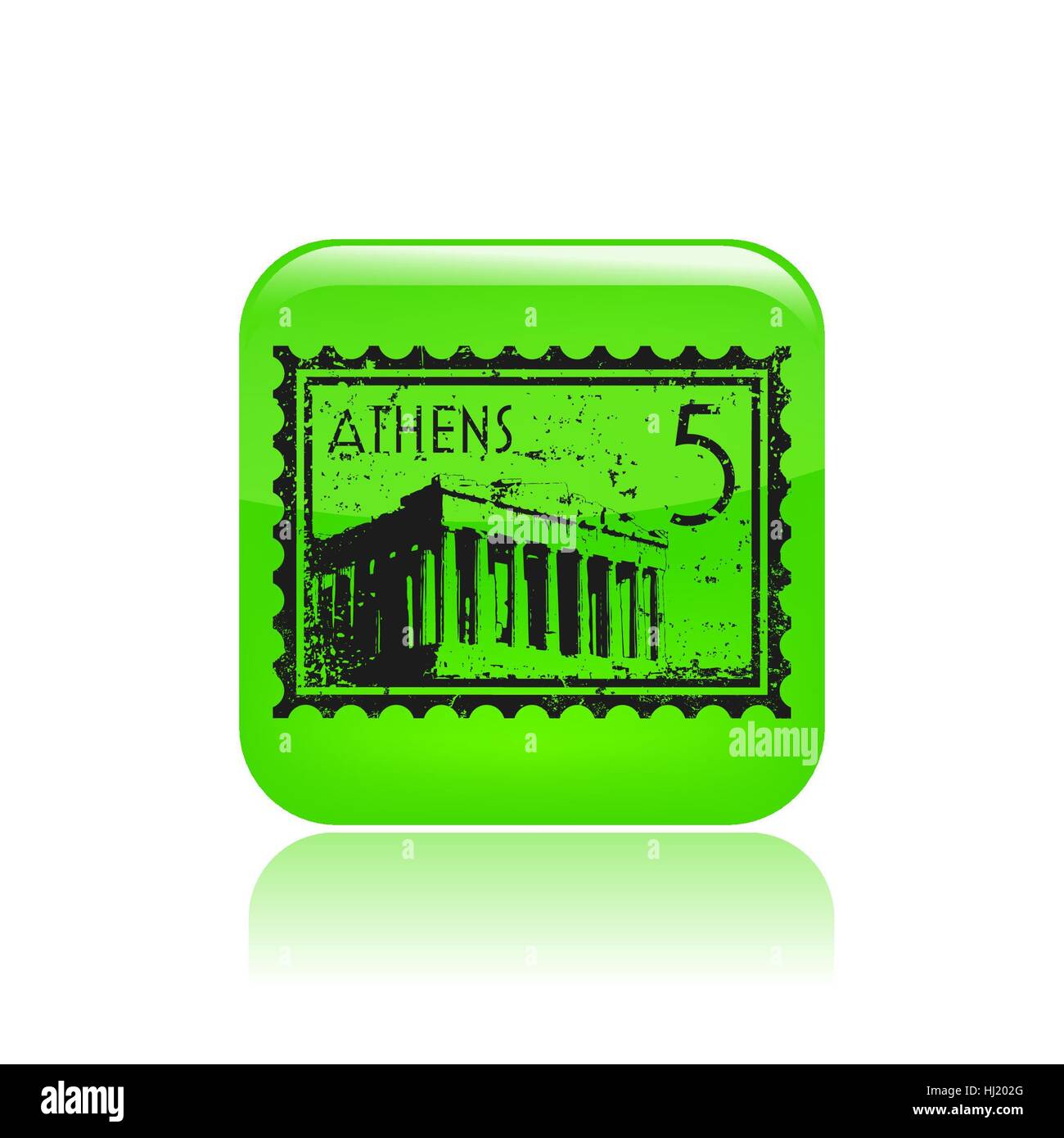 Vector illustration of single isolated athenian icon Stock Photo - Alamy