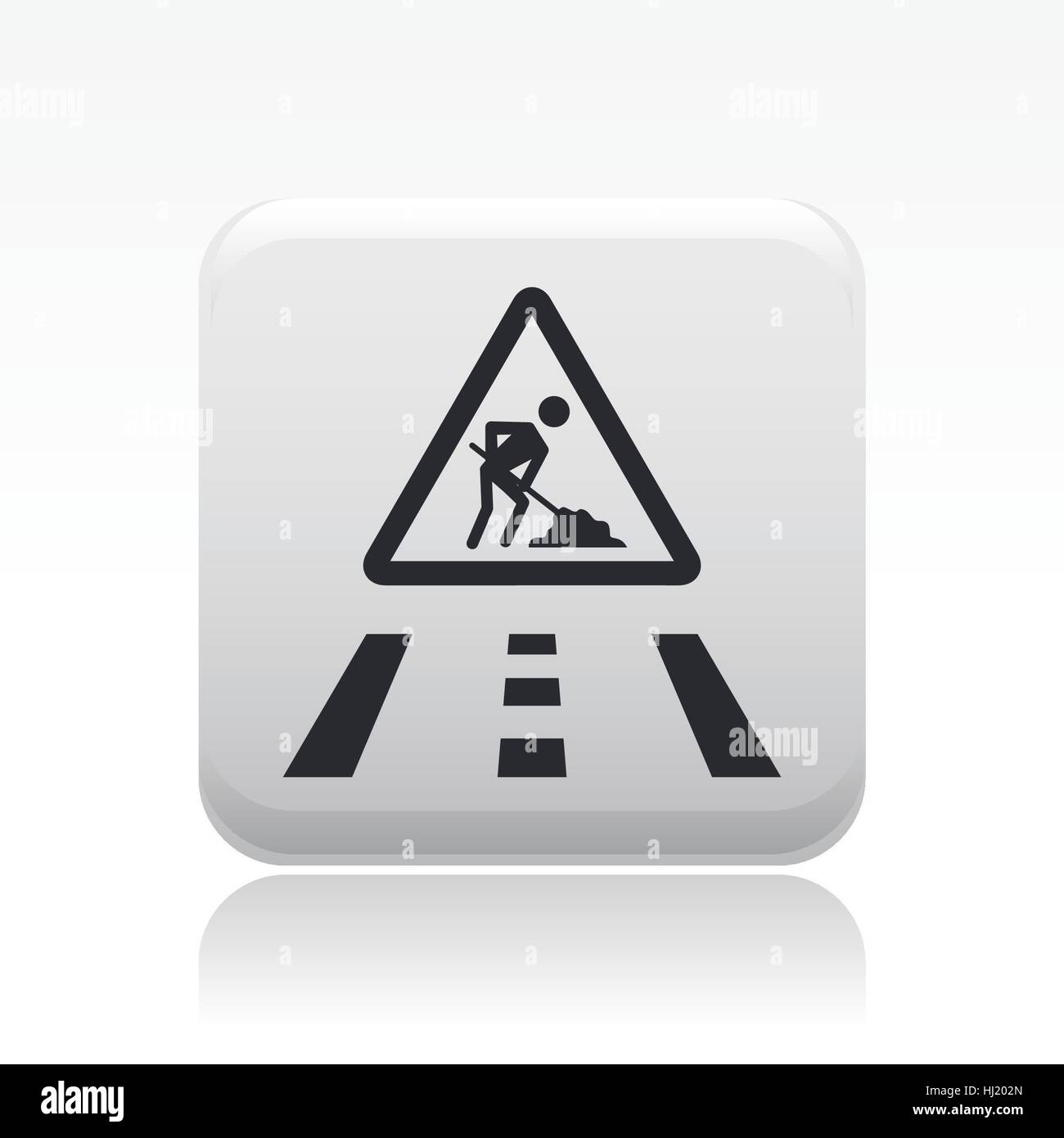 Vector illustration of single isolated work in progress icon Stock ...