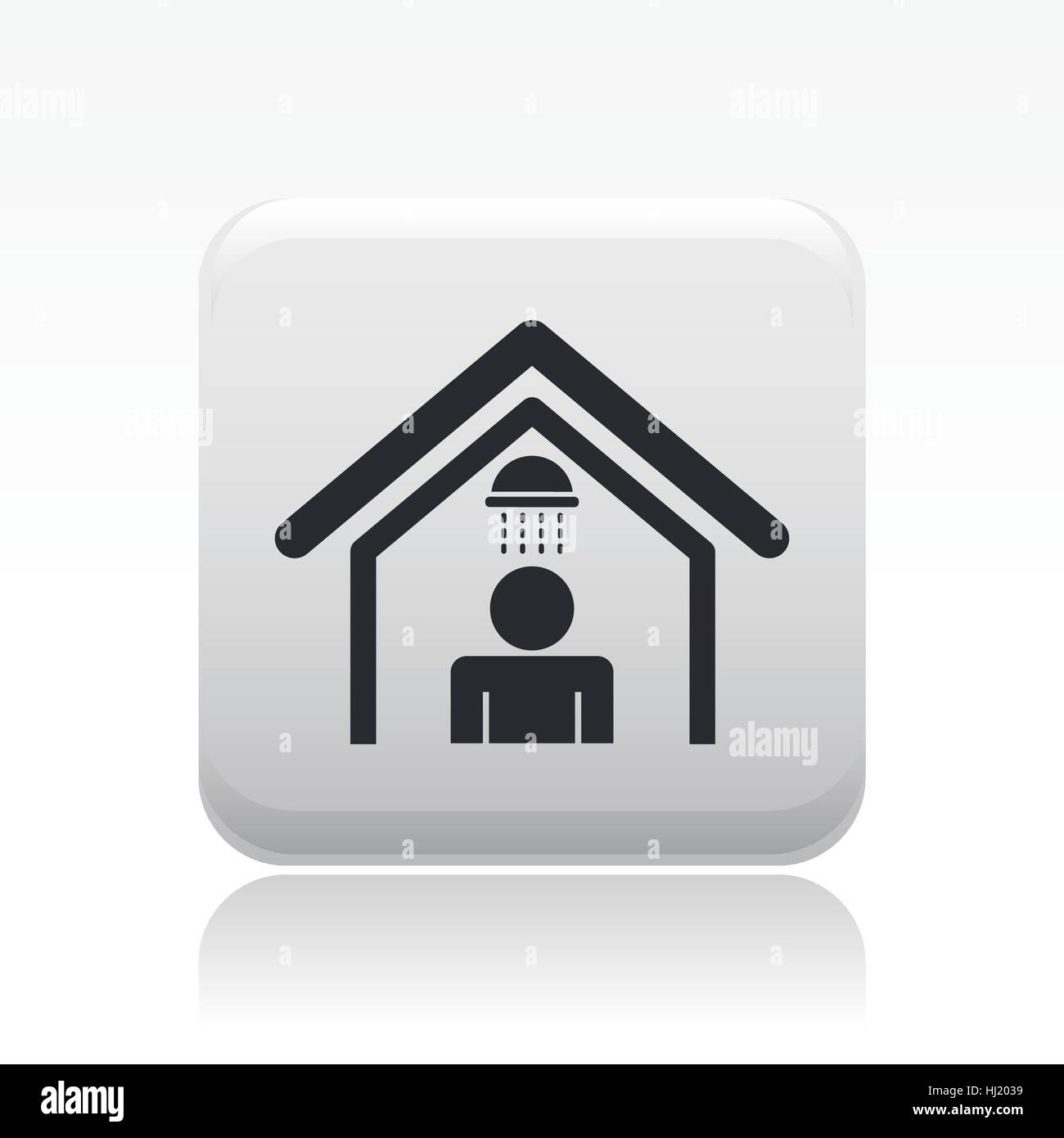 Vector illustration of single isolated shower icon Stock Photo - Alamy