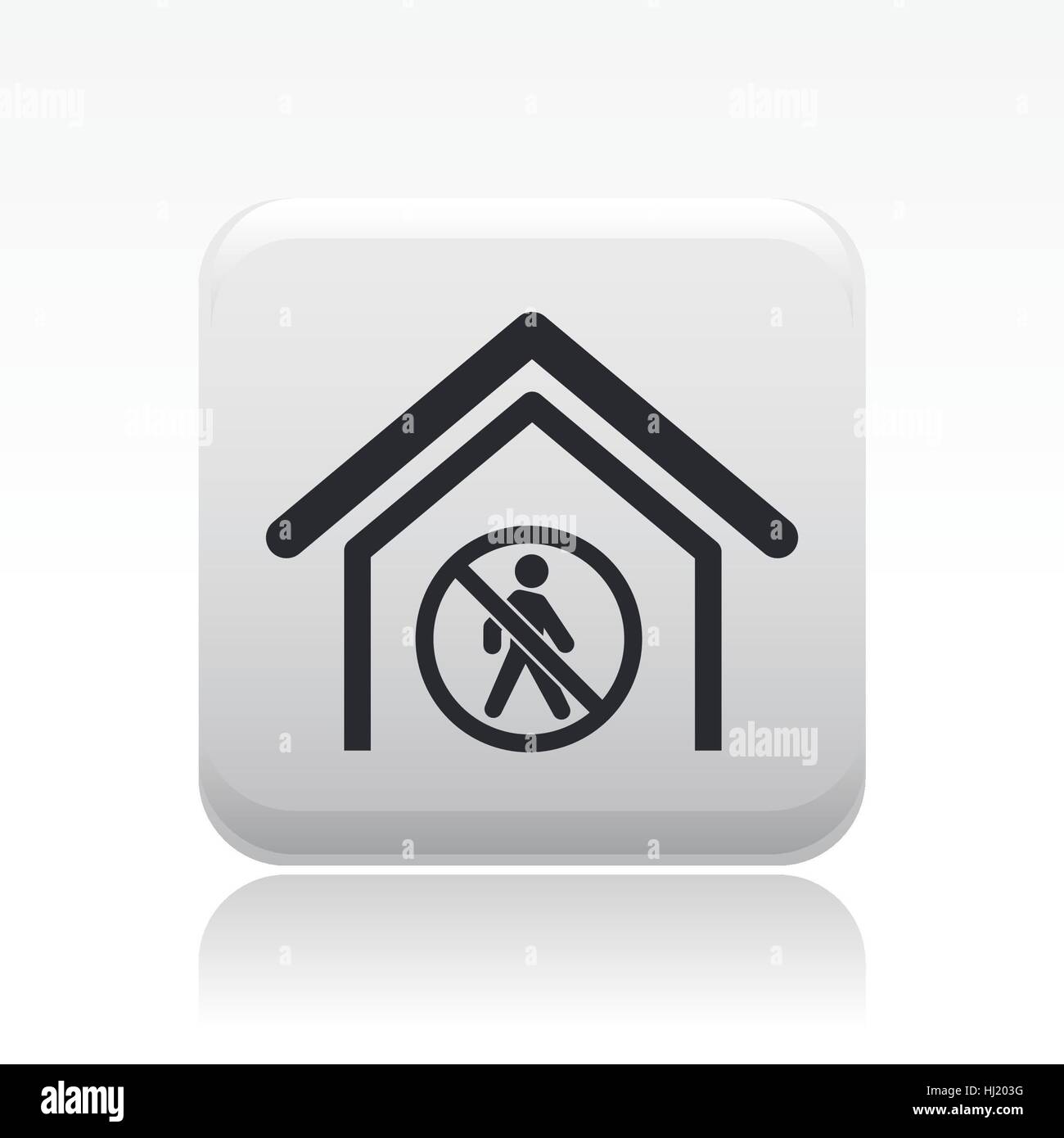 Vector illustration of single isolated access forbidden icon Stock ...