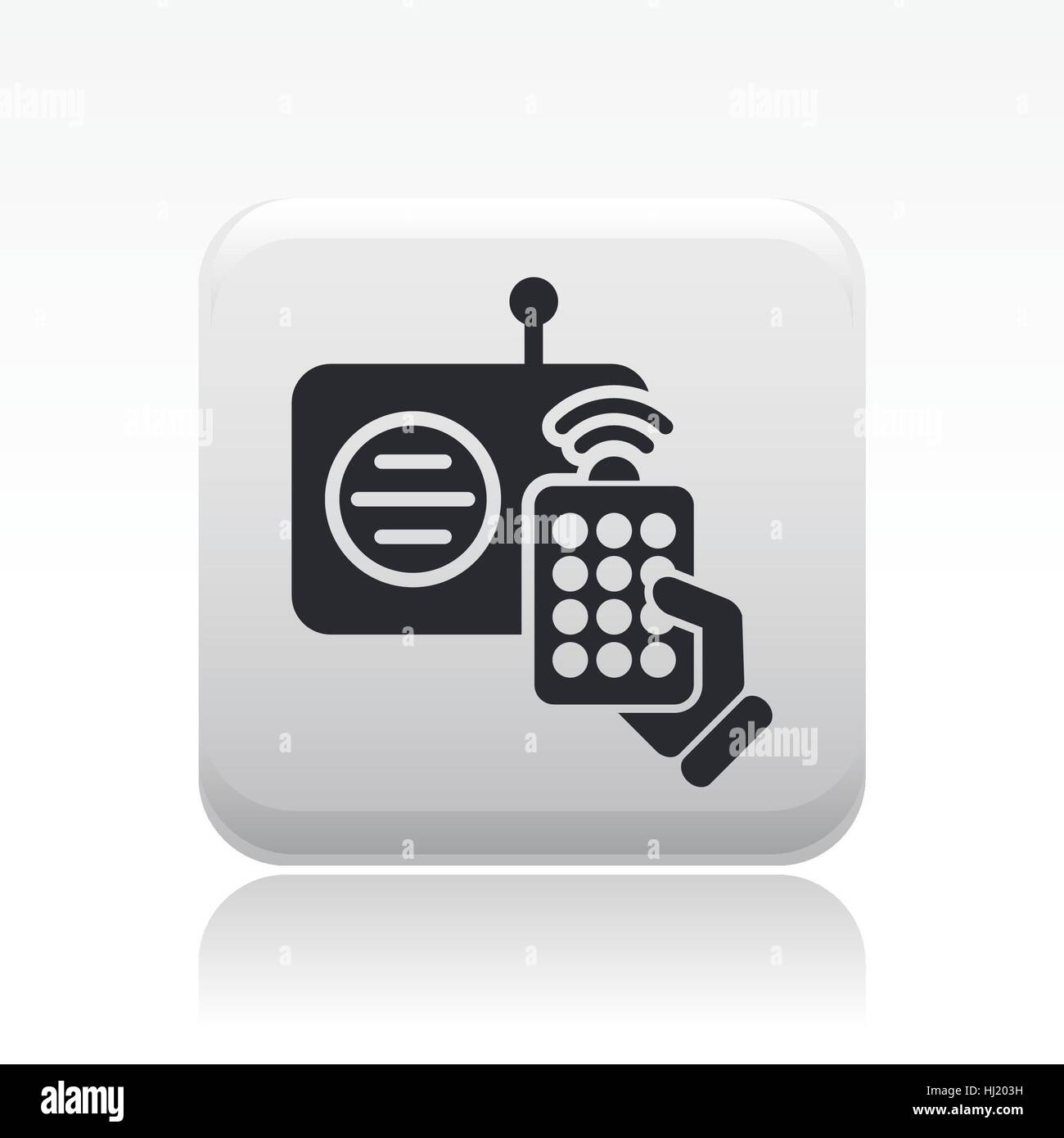 Vector illustration of single isolated radio remote icon Stock Photo ...