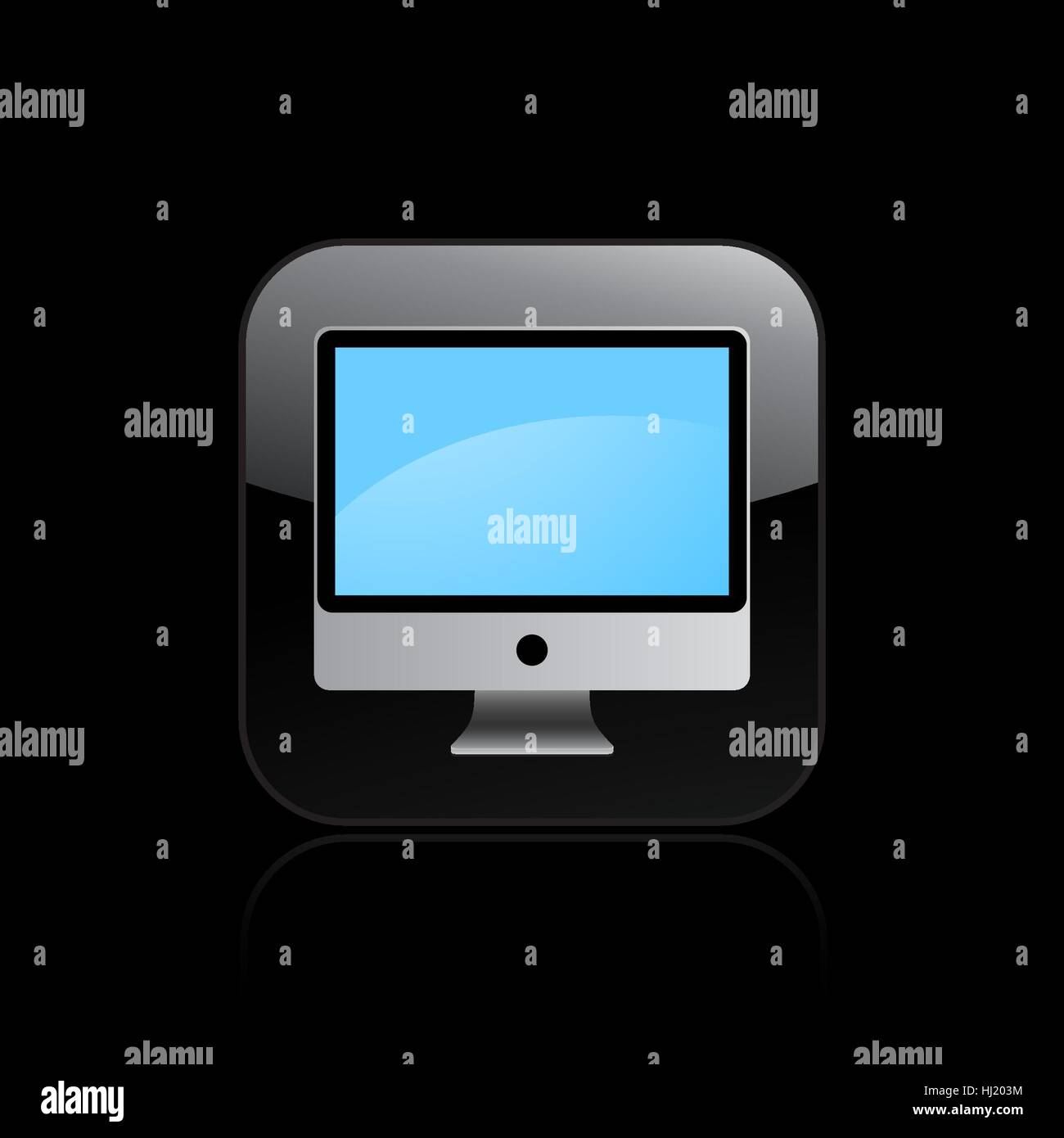 Vector illustration of single isolated pc icon Stock Photo - Alamy