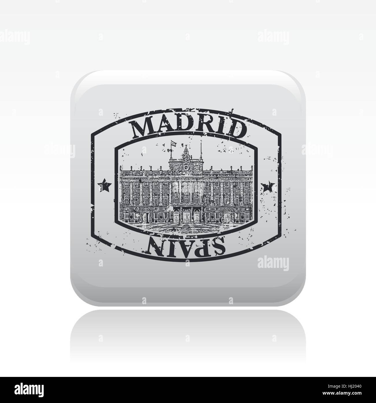 Vector illustration of single isolated Madrid icon Stock Photo - Alamy