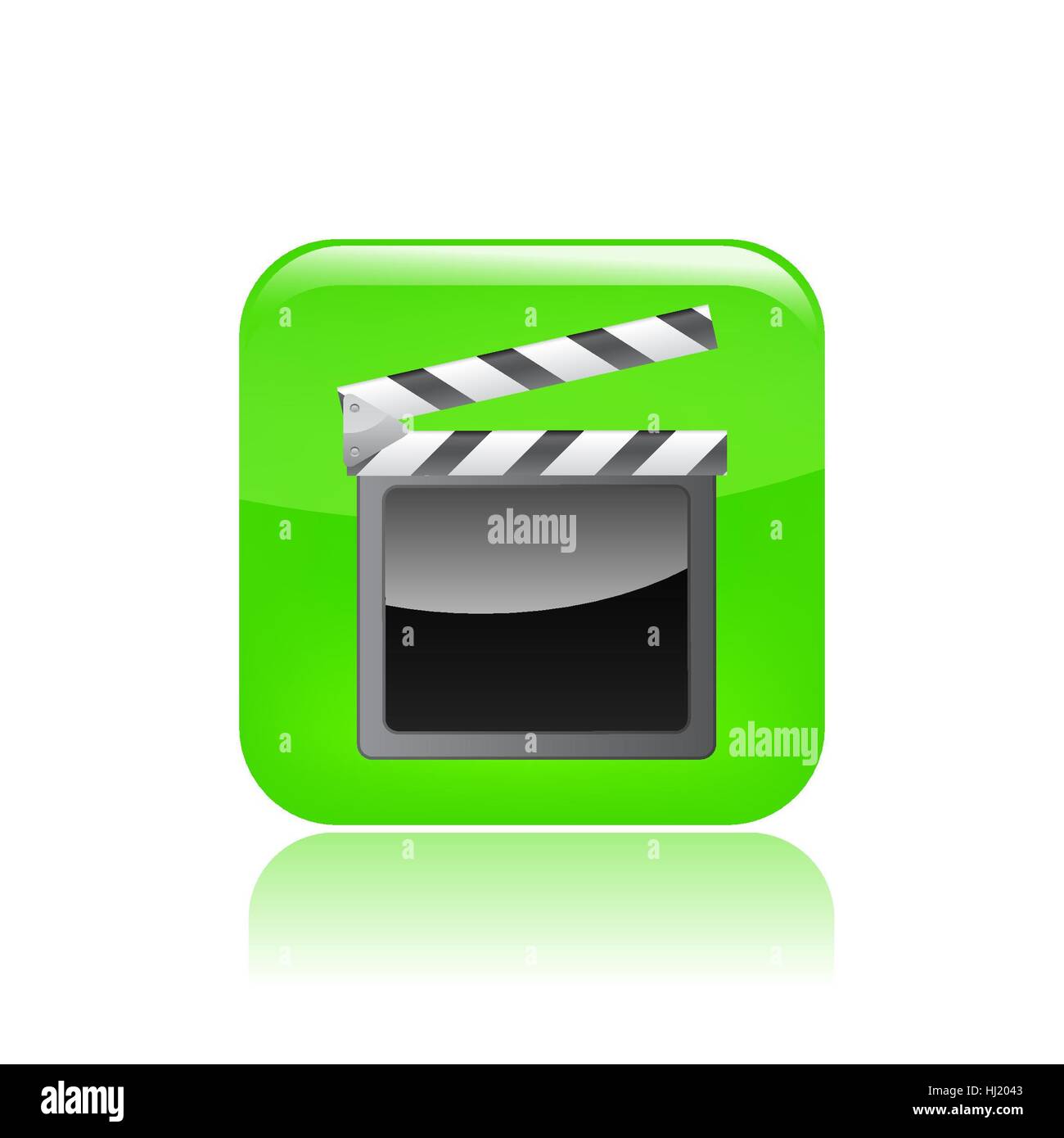Vector illustration of single isolated clapper icon Stock Photo - Alamy