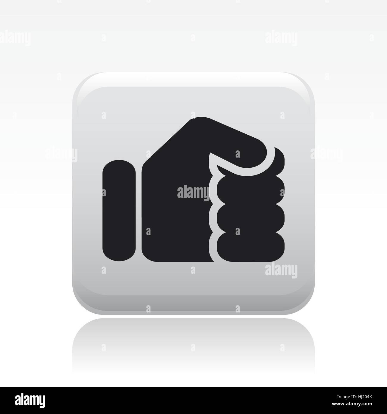 Vector illustration of single isolated fist icon Stock Photo - Alamy