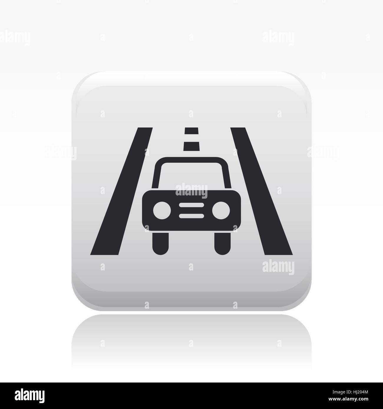 Vector illustration of single isolated road car icon Stock Photo - Alamy