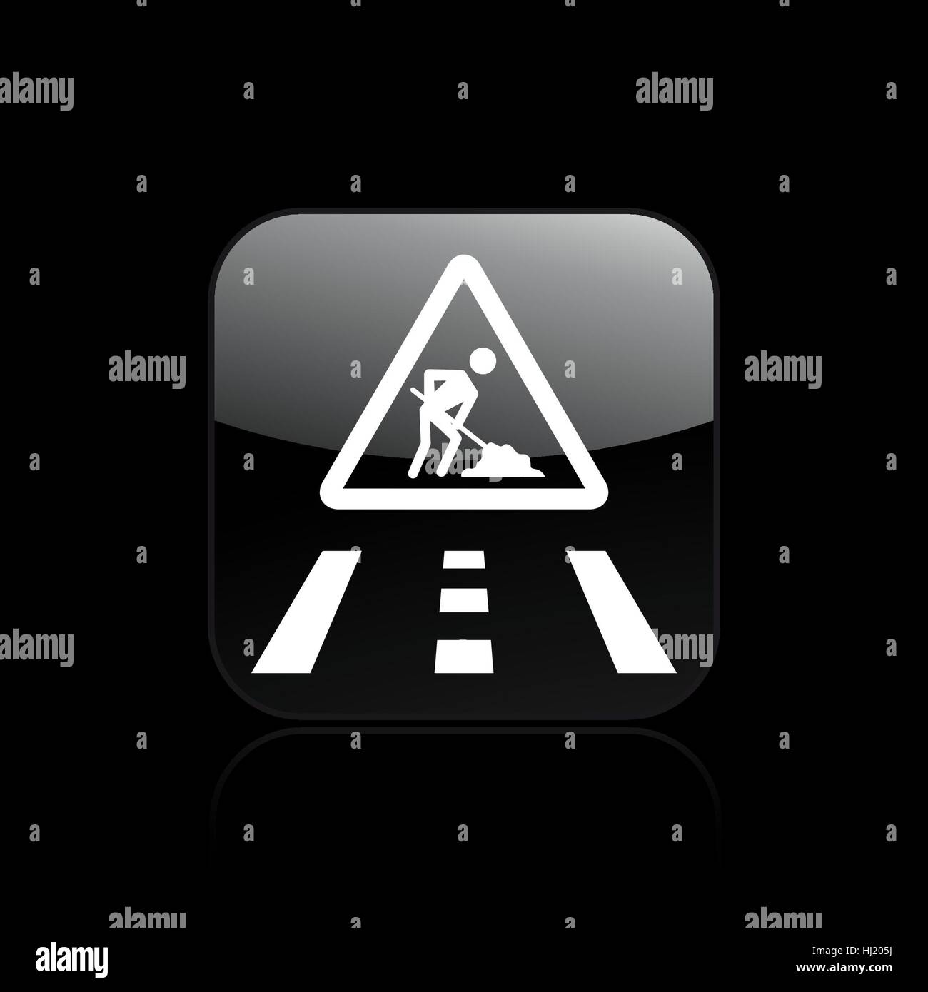 Vector illustration of single isolated work in progress icon Stock ...