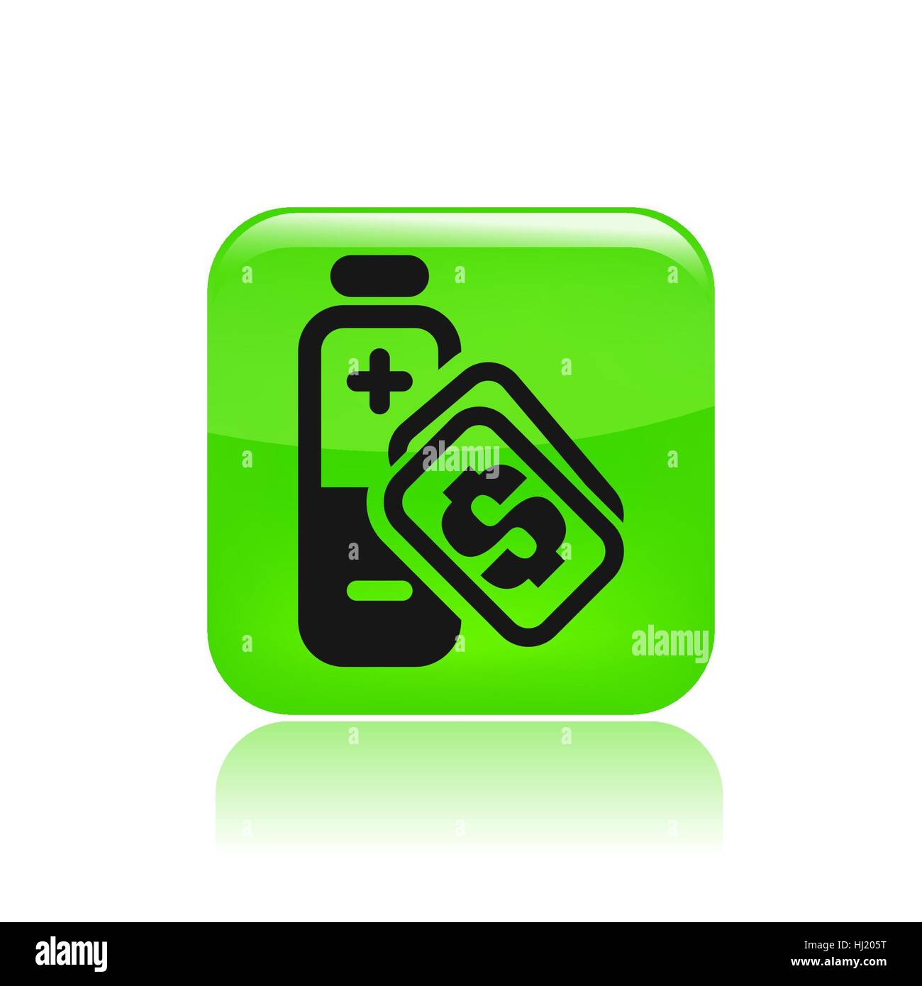 Vector illustration of single isolated energy cost icon Stock Photo - Alamy