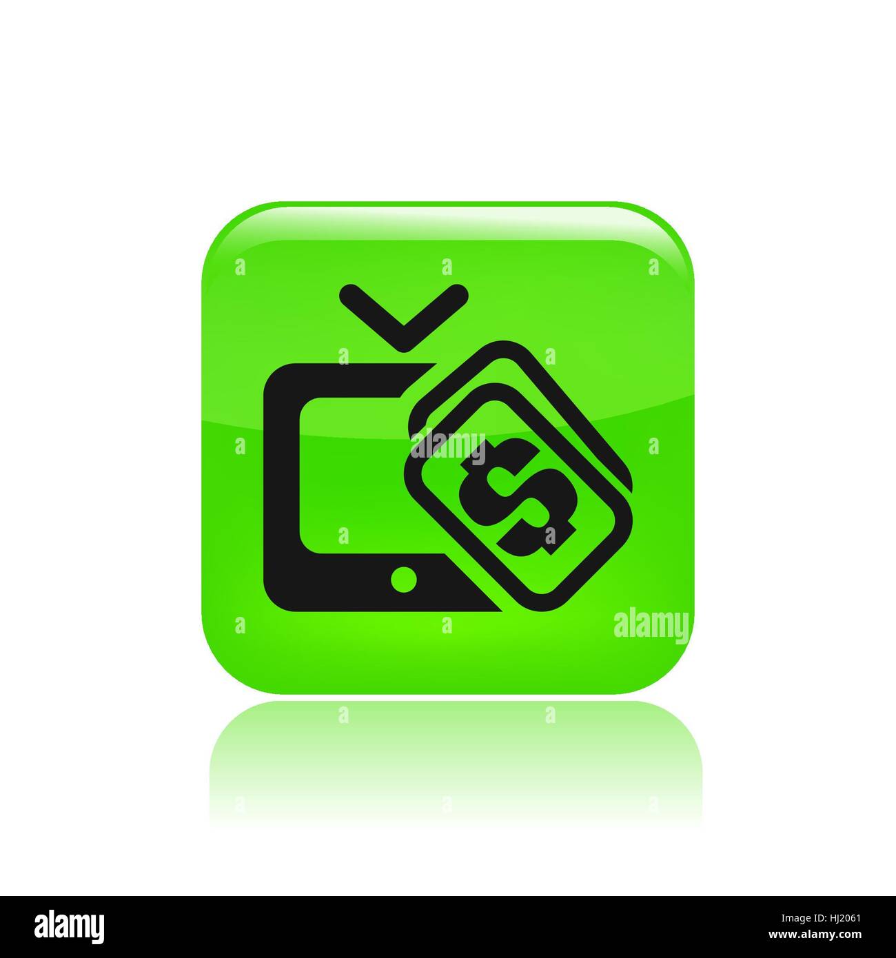 Vector illustration of single isolated pay tv icon Stock Photo - Alamy