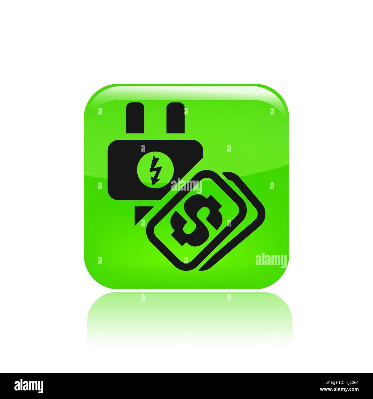 Vector illustration of single isolated energy cost icon Stock Photo - Alamy