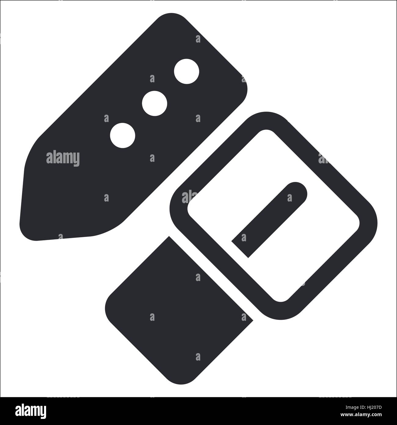 Vector illustration of single isolated belt icon Stock Photo - Alamy
