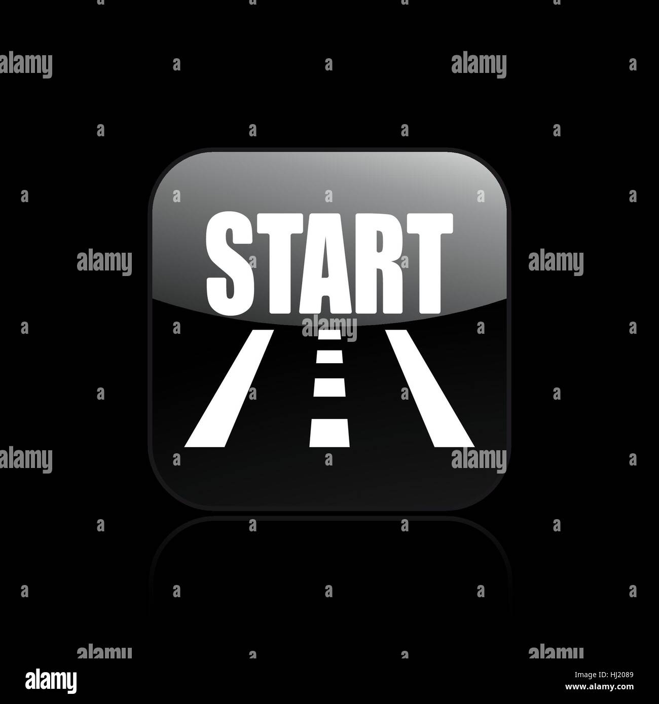 Vector illustration of single isolated race start icon Stock Photo - Alamy