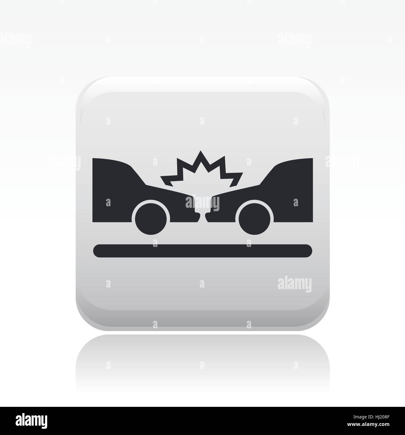 Vector illustration of single isolated crash icon Stock Photo - Alamy