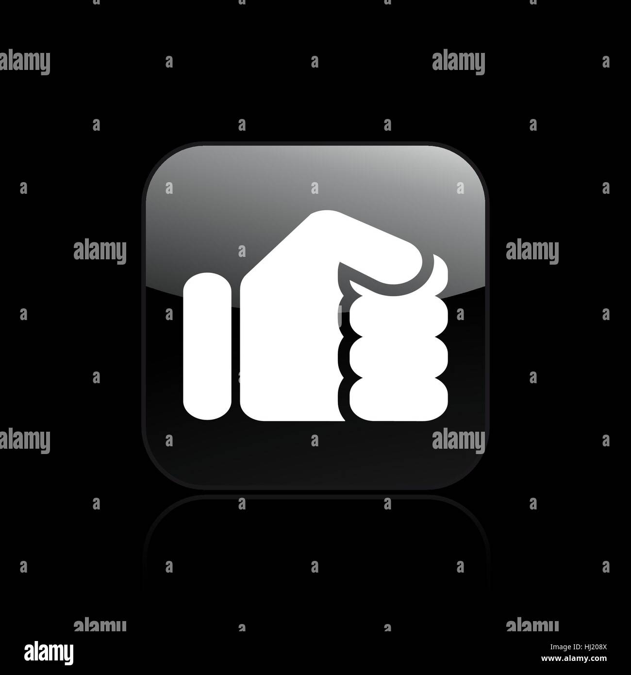Vector illustration of single isolated fist icon Stock Photo - Alamy