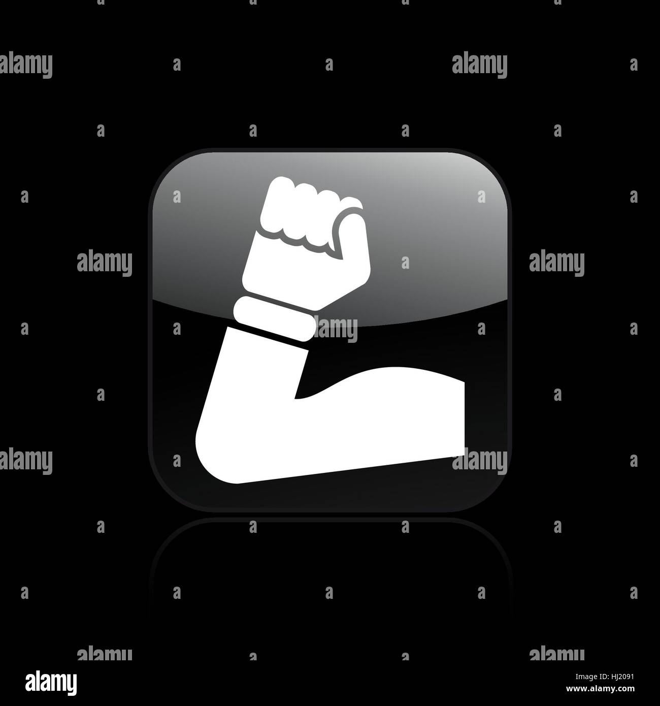 Vector illustration of single isolated muscle icon Stock Photo - Alamy