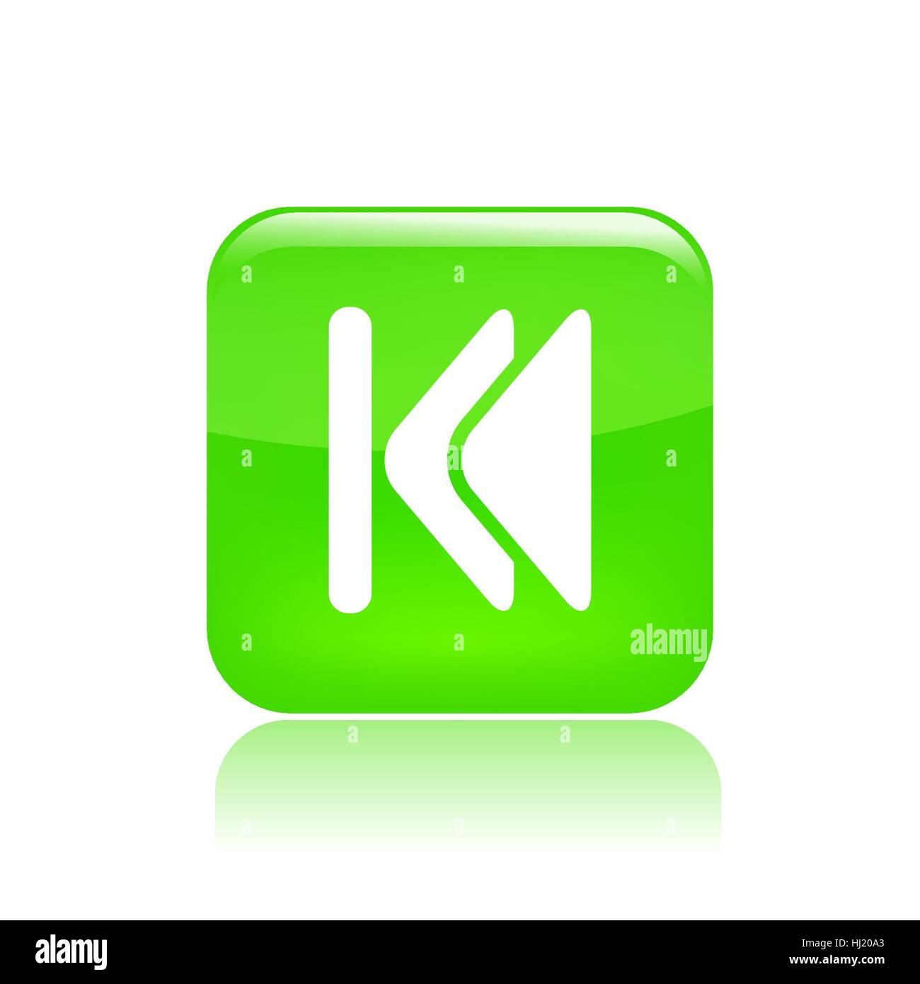 Vector illustration of single isolated rewind icon Stock Photo - Alamy