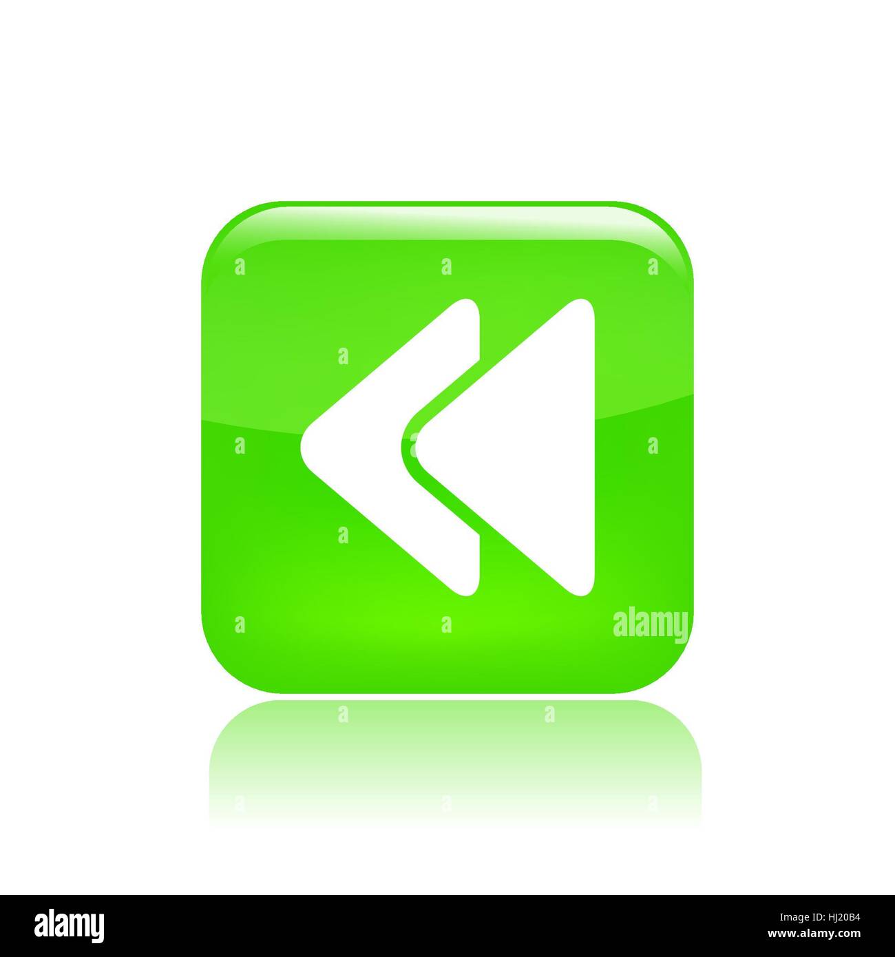 Vector illustration of single isolated rewind icon Stock Photo - Alamy