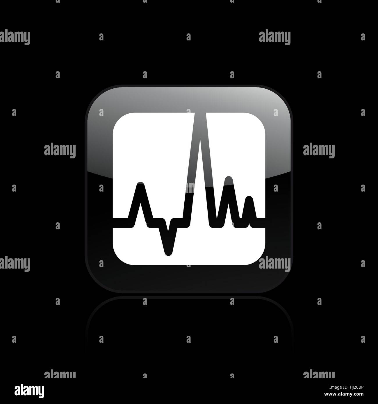 Vector illustration of single isolated wave icon Stock Photo - Alamy