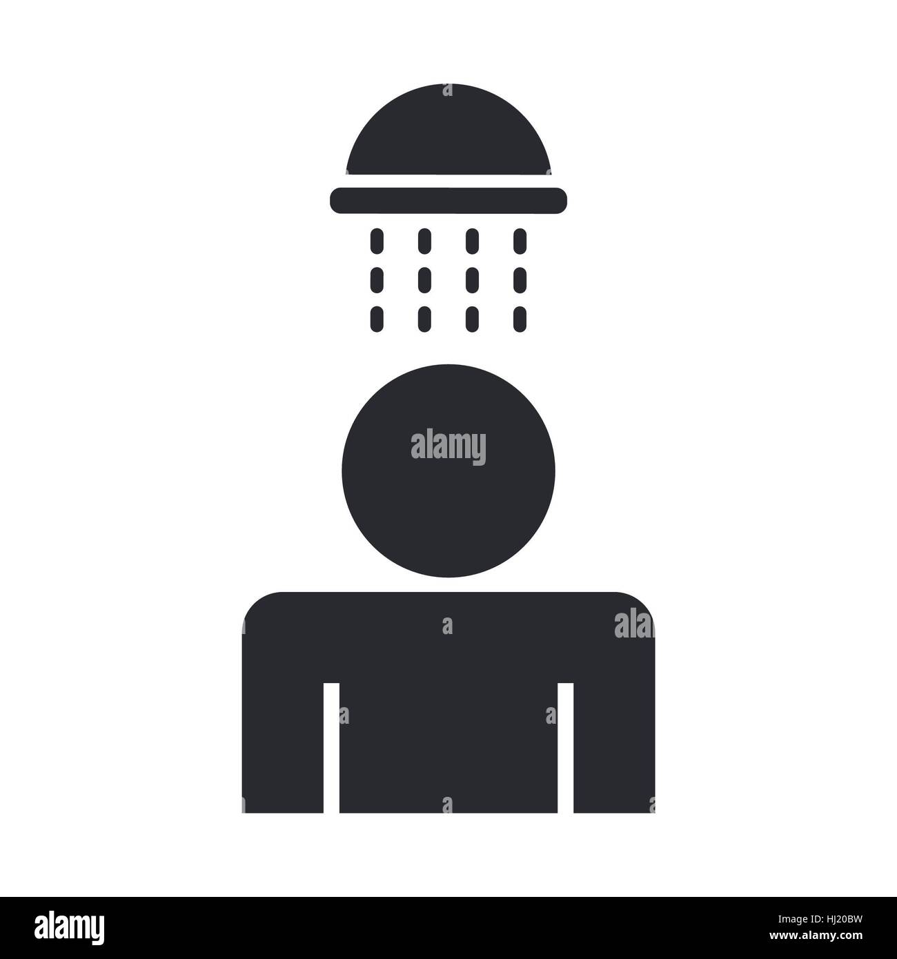 Vector illustration of single isolated shower icon Stock Photo - Alamy