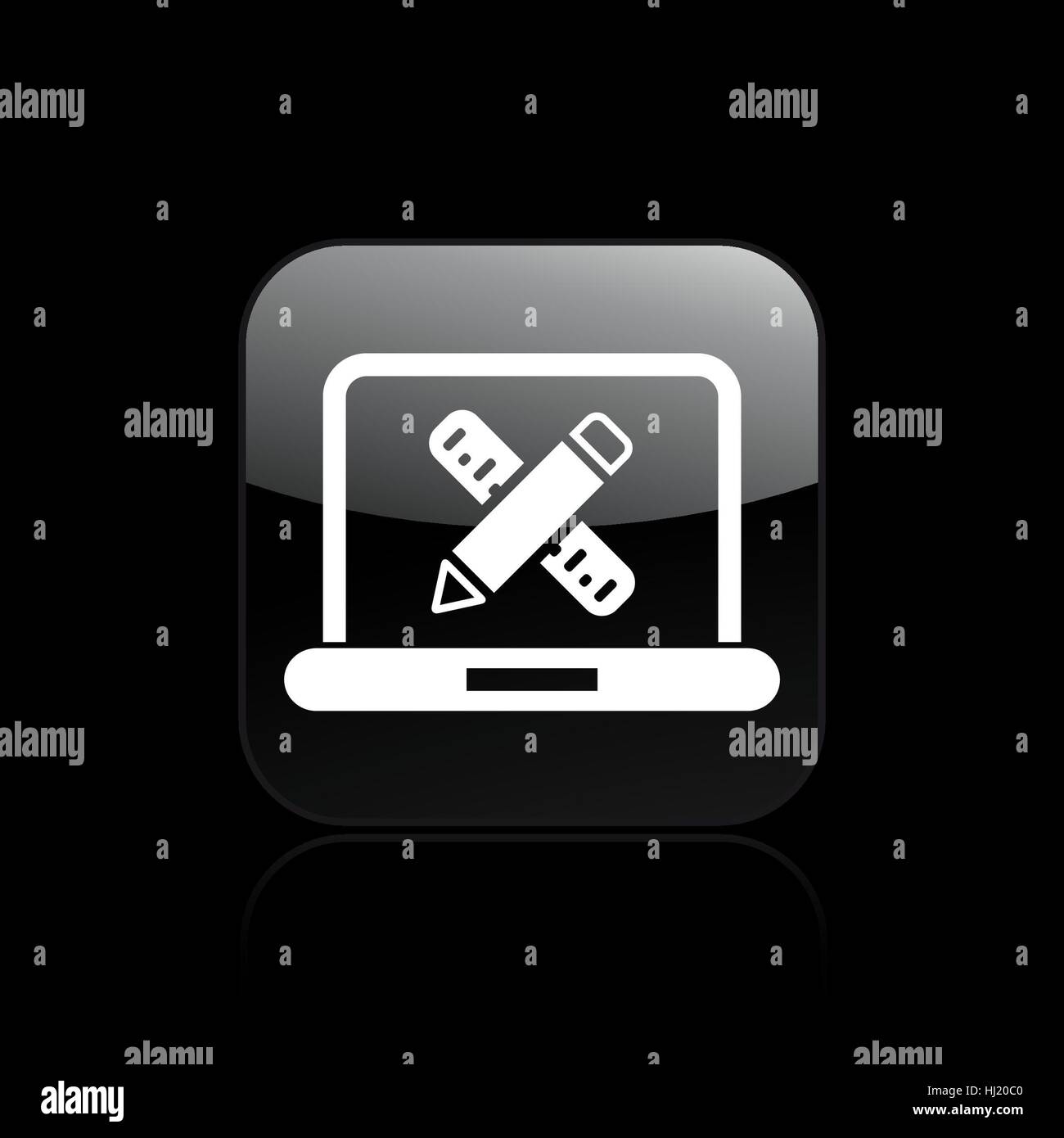Vector illustration of single isolated computer design icon Stock Photo ...