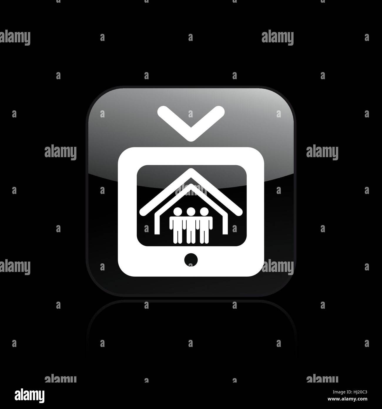 Vector illustration of single isolated reality tv icon Stock Photo - Alamy