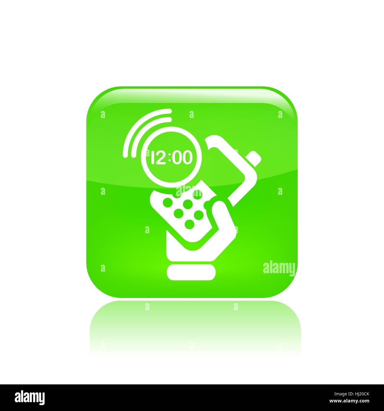Vector illustration of single isolated time phone icon Stock Photo - Alamy
