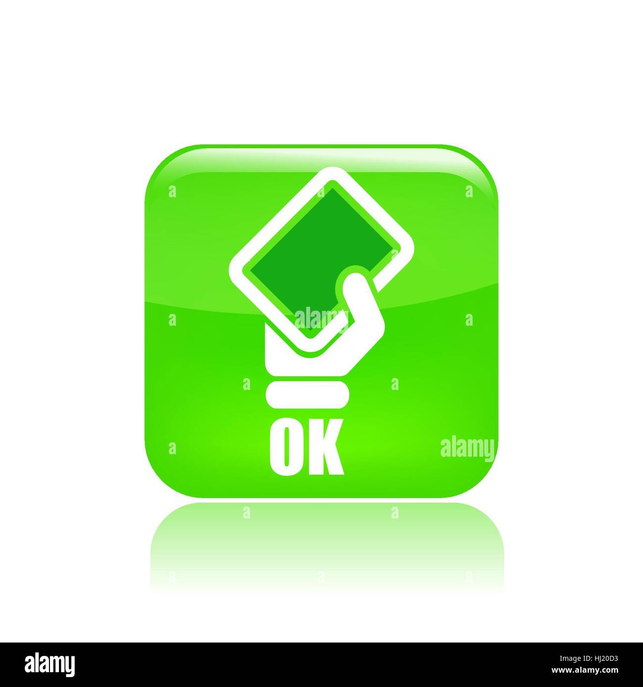 Vector illustration of single isolated ok icon Stock Photo - Alamy