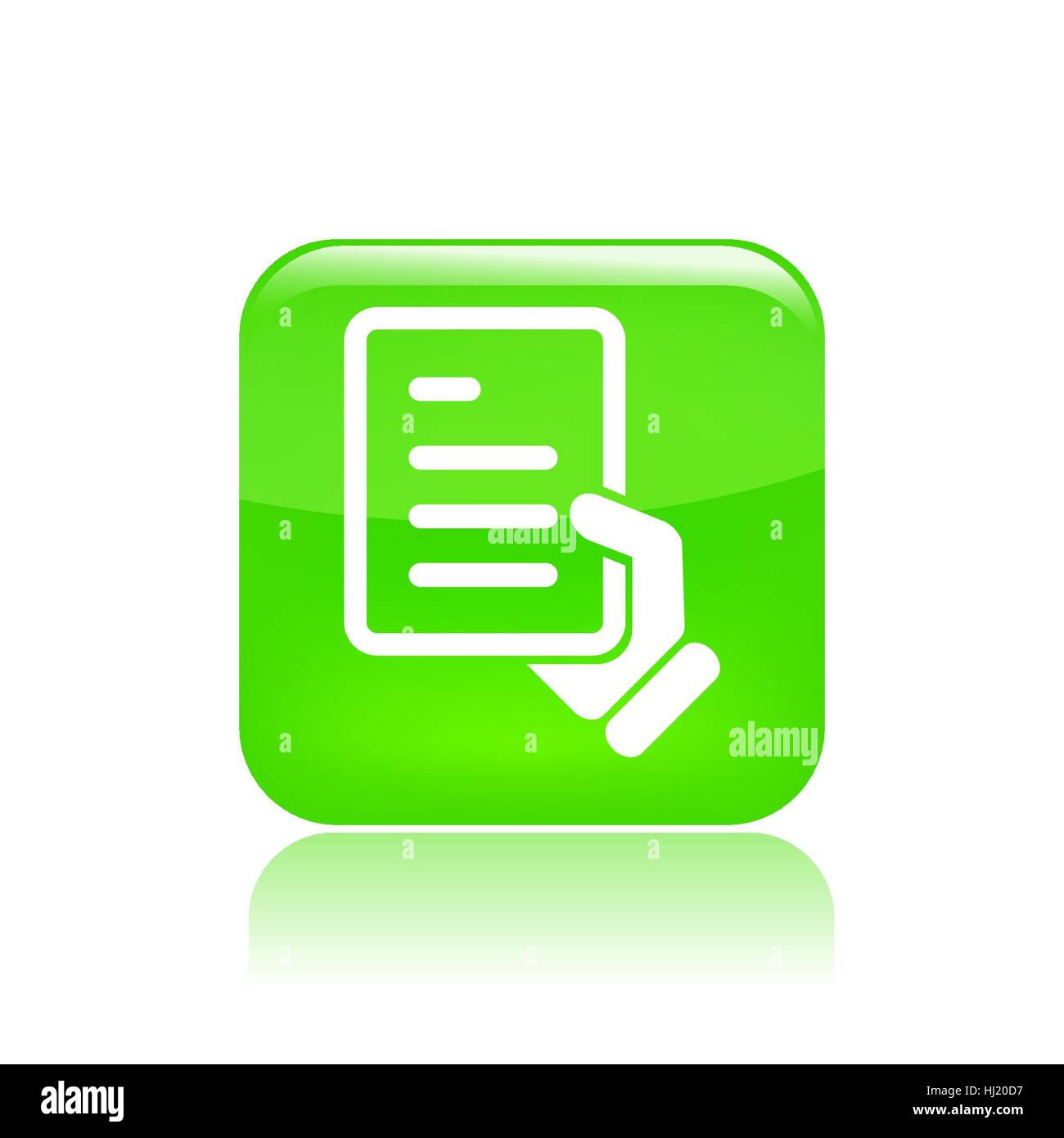 Vector illustration of single isolated document icon Stock Photo - Alamy