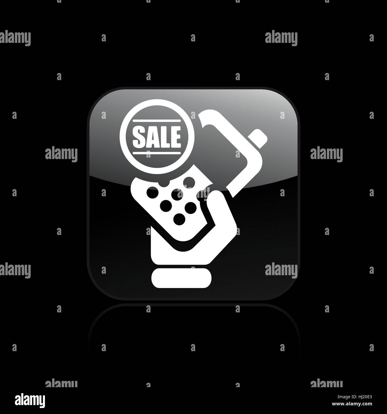 Vector illustration of single isolated sale phone icon Stock Photo - Alamy