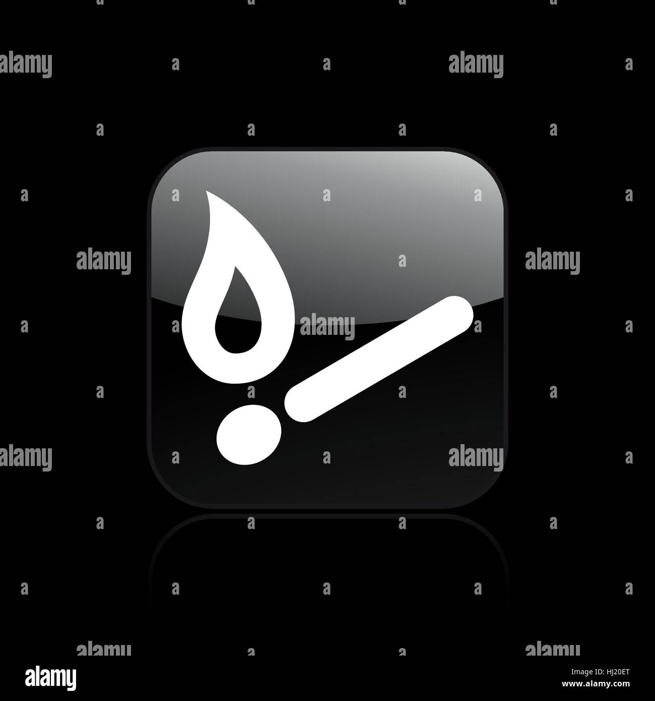 Vector illustration of single isolated fire icon Stock Photo - Alamy