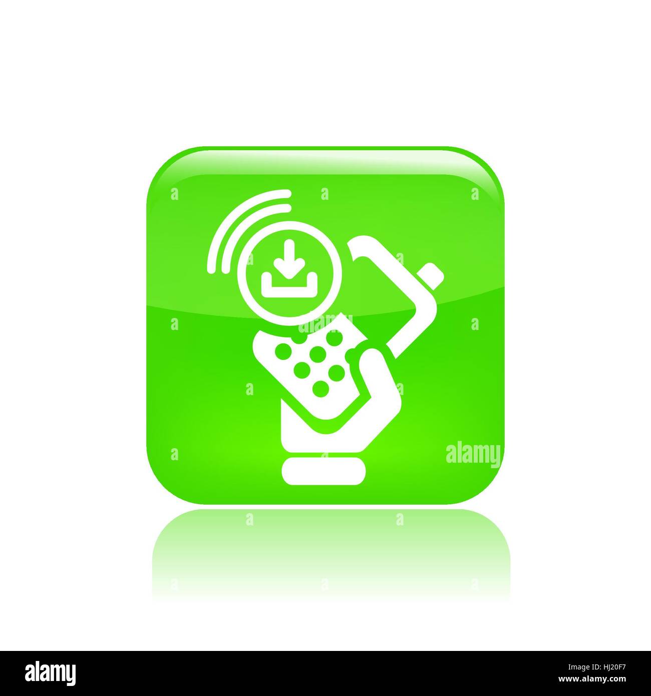 Vector illustration of single isolated phone icon Stock Photo - Alamy