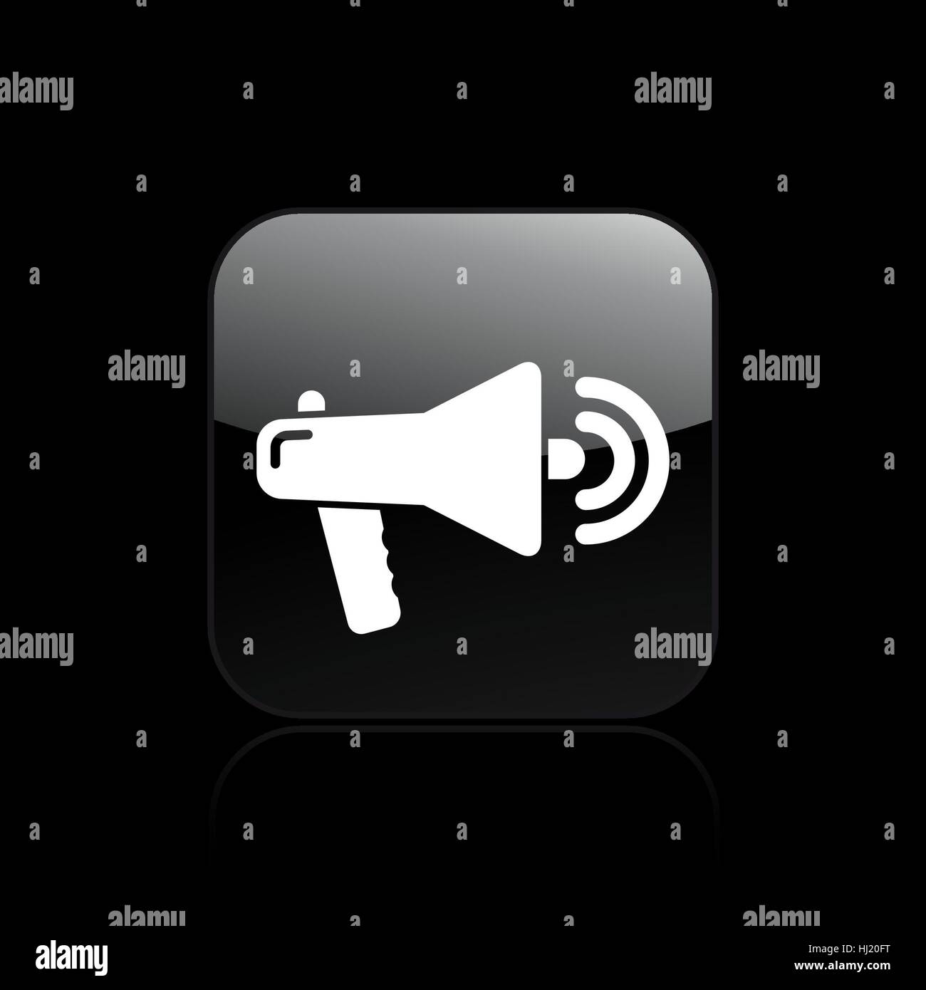 Vector illustration of single isolated megaphone icon Stock Photo - Alamy