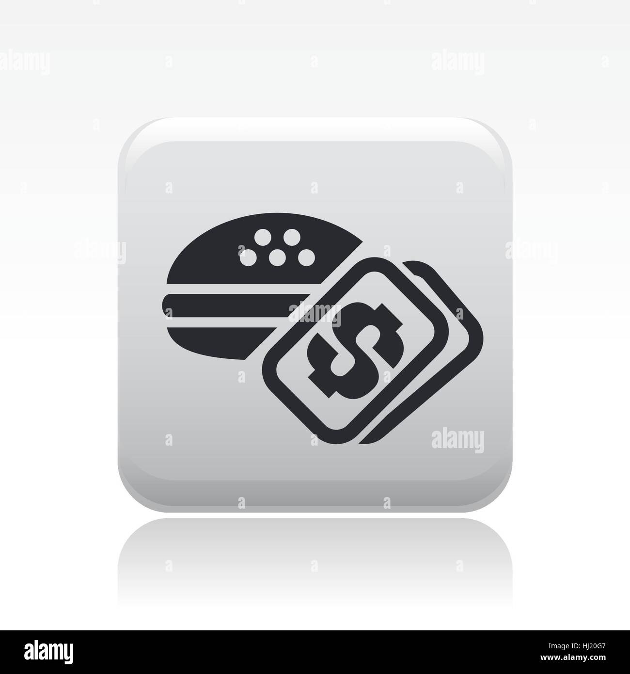 Vector illustration of single isolated food price icon Stock Photo - Alamy