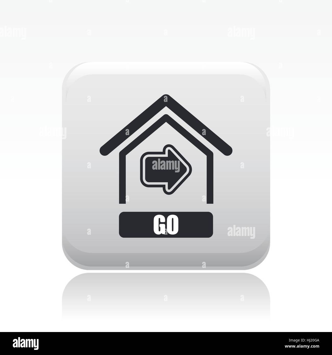 Vector illustration of single isolated Go icon Stock Photo - Alamy