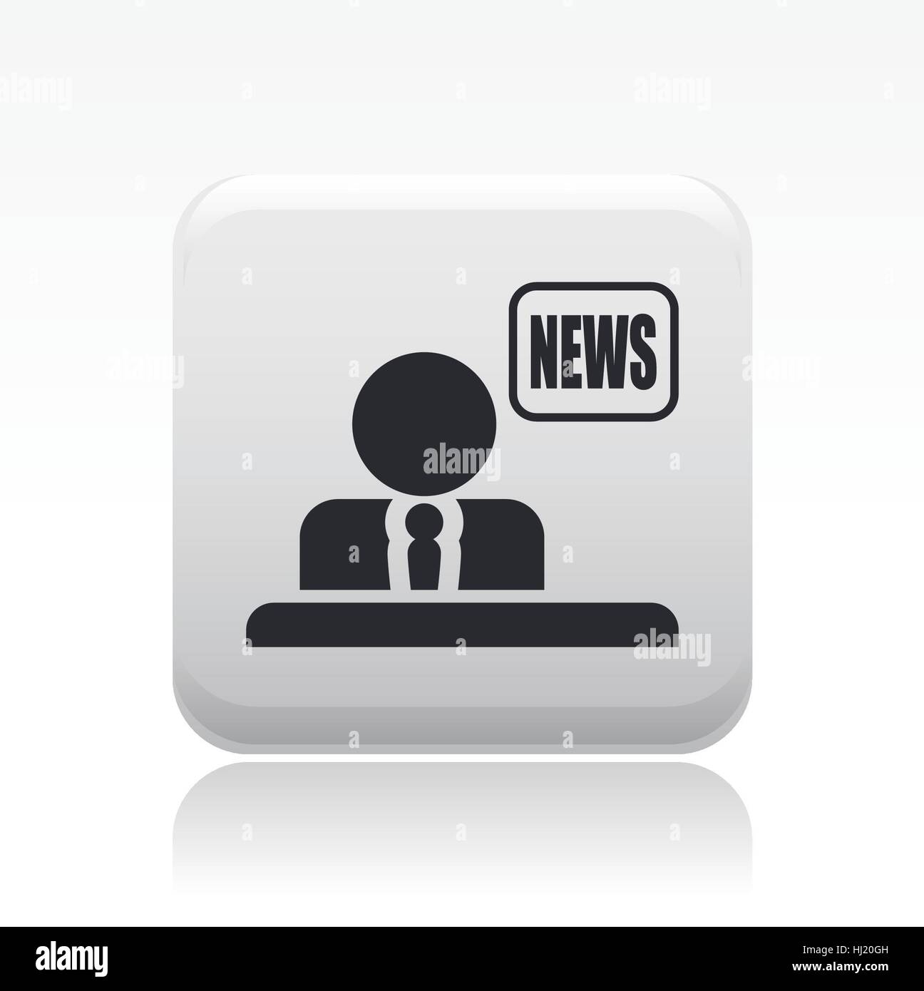 Vector illustration of single isolated news icon Stock Photo - Alamy