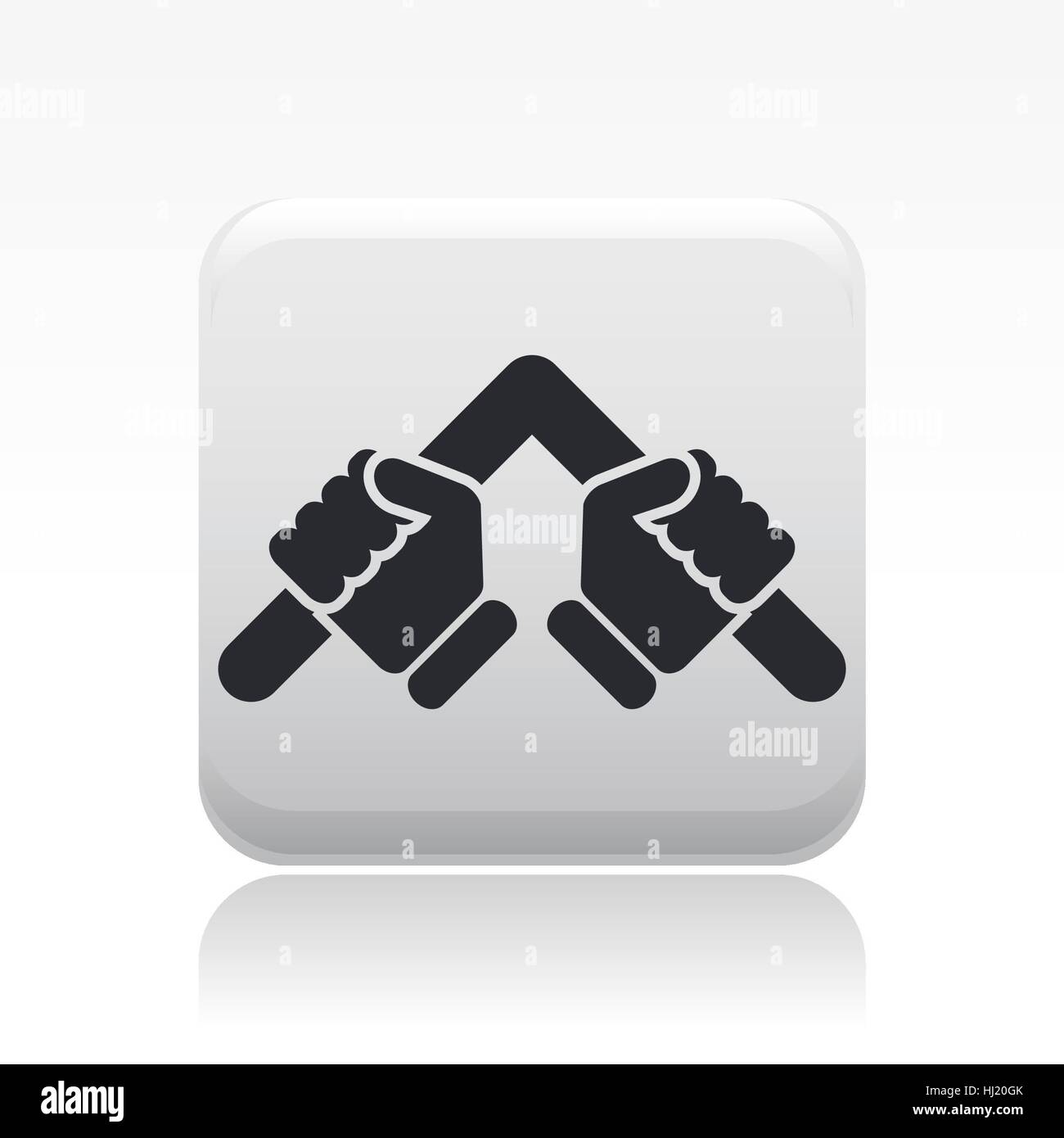 Vector illustration of single isolated bender icon Stock Photo - Alamy