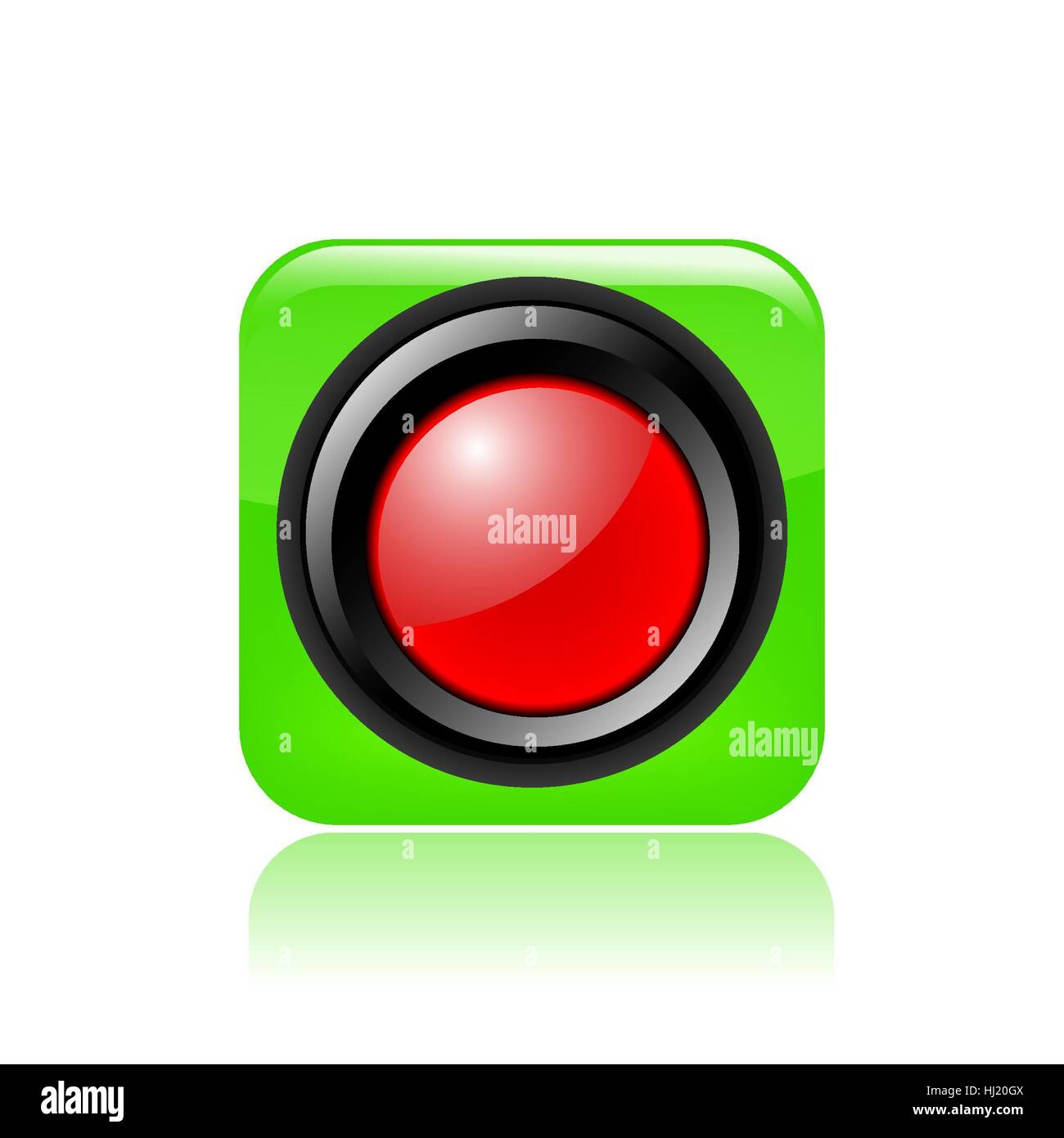 Vector illustration of single isolated red traffic light icon Stock ...