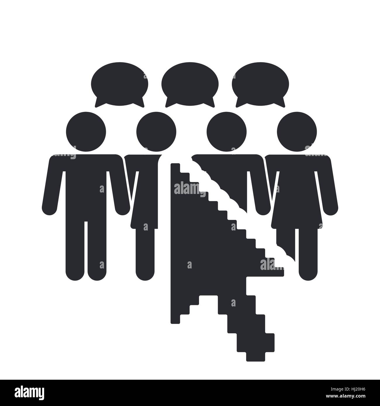 Vector illustration of single isolated social network icon Stock Photo ...