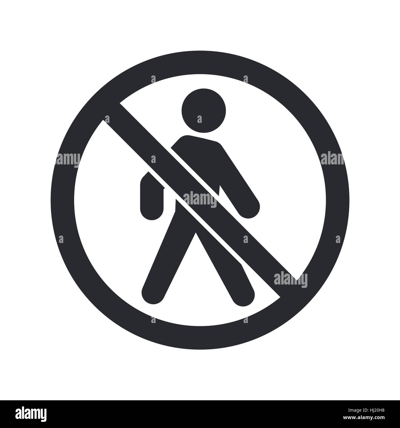 Vector Illustration Of Single Isolated Forbidden Access Icon Stock