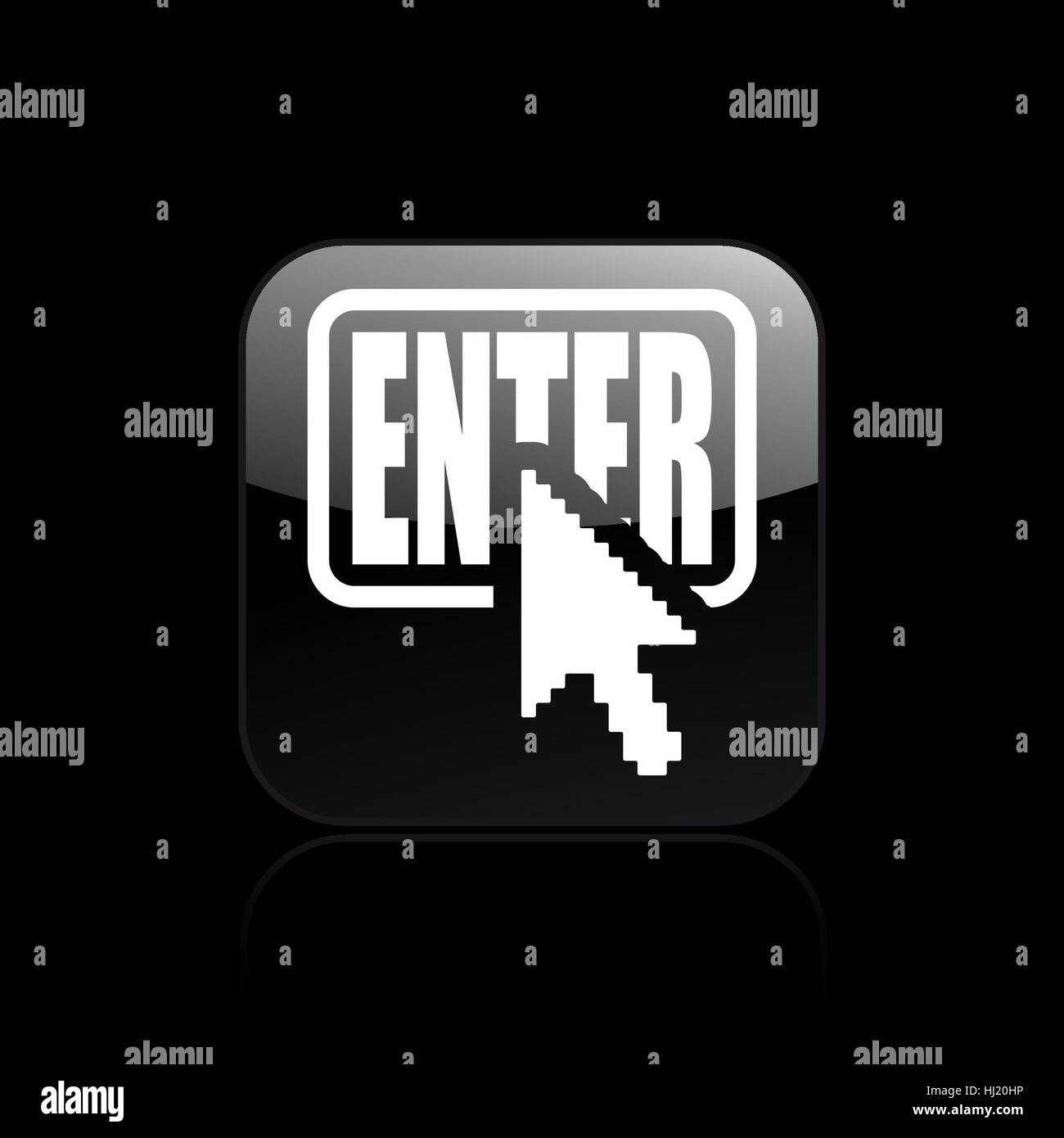Vector illustration of single isolated enter icon Stock Photo - Alamy