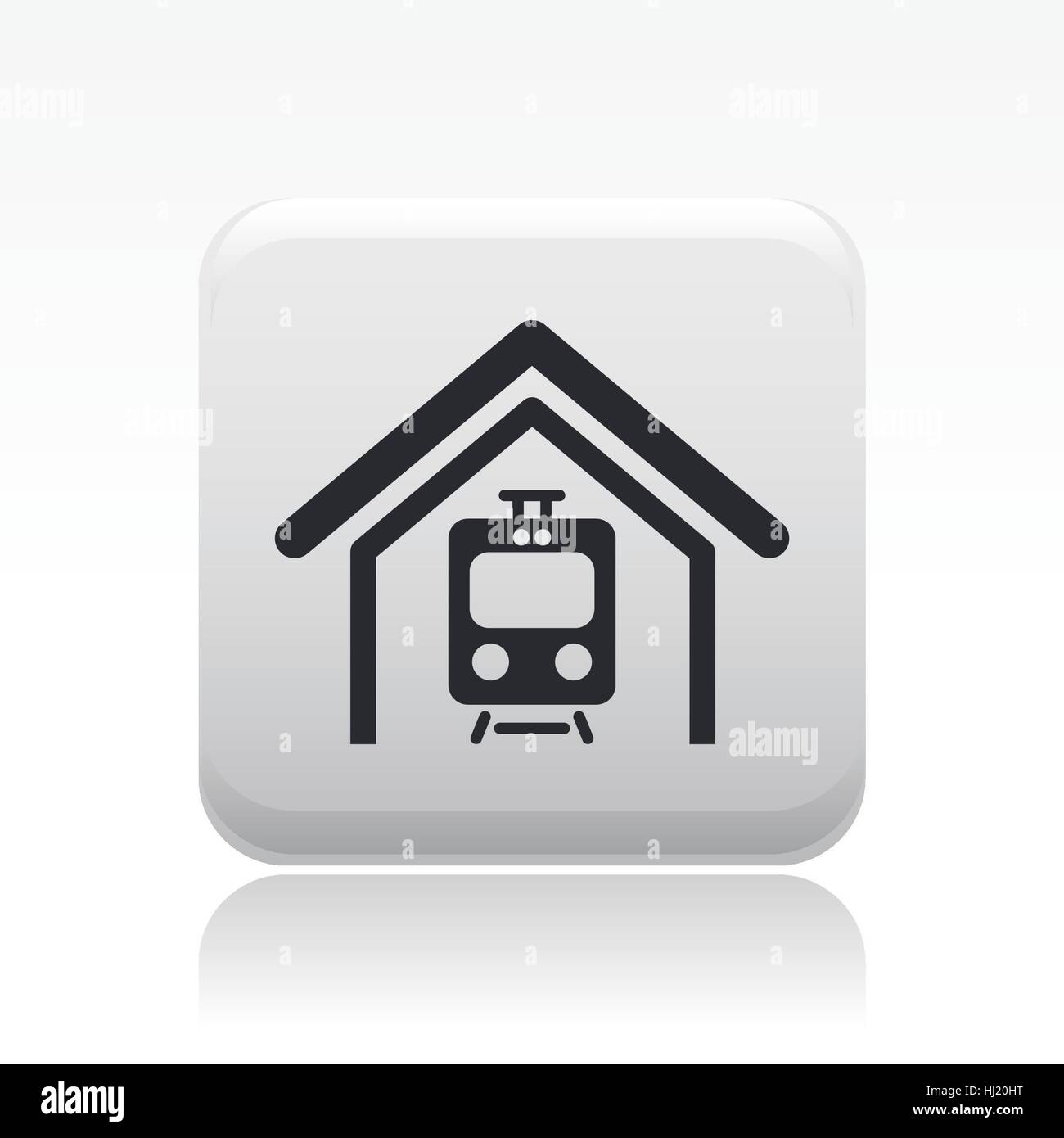 Vector illustration of single isolated train icon Stock Photo - Alamy