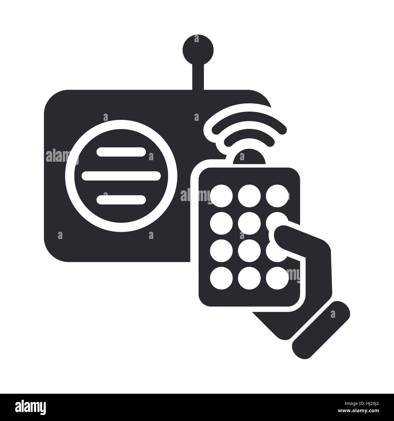 Vector illustration of single isolated radio remote icon Stock Photo ...