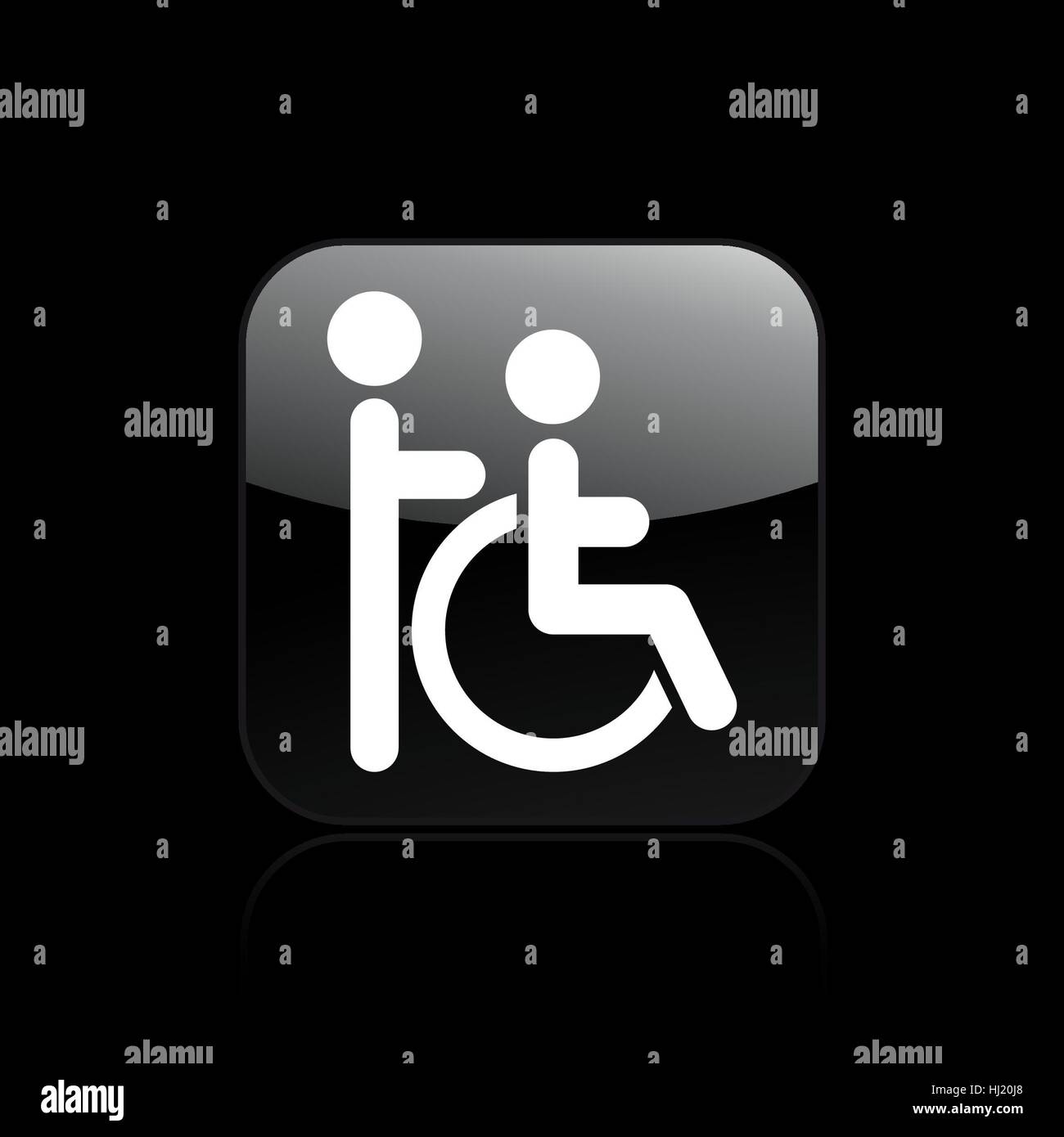Vector illustration of single isolated handicap icon Stock Photo - Alamy