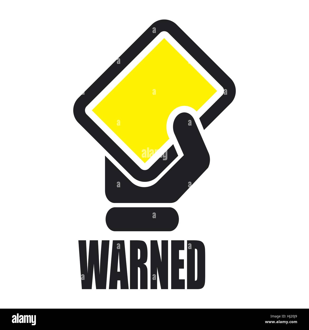 Vector illustration of single isolated warned icon Stock Photo - Alamy