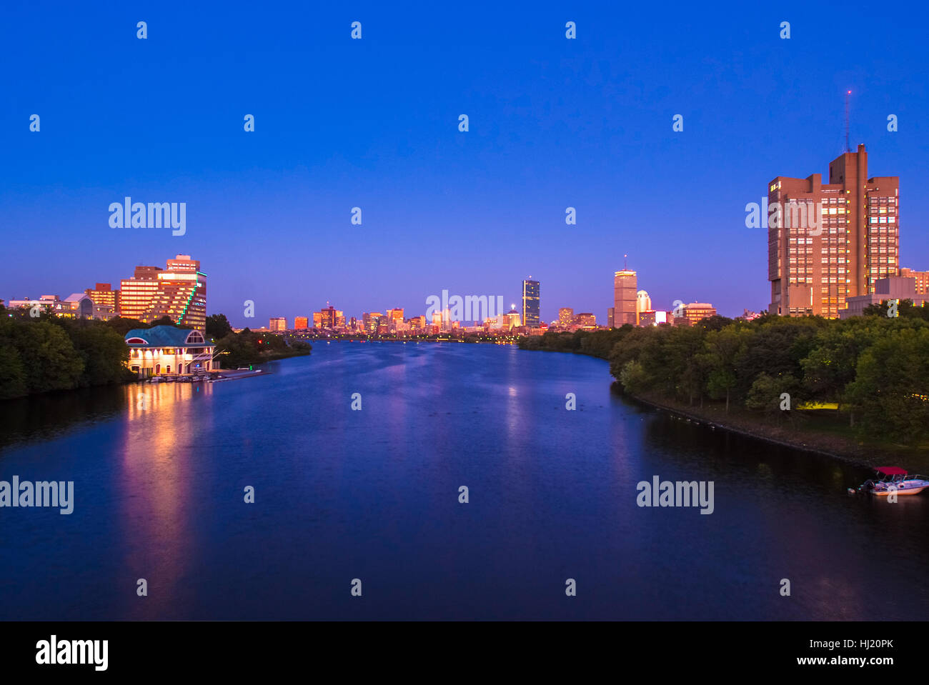 blue, tower, city, town, modern, modernity, night, nighttime, lights ...
