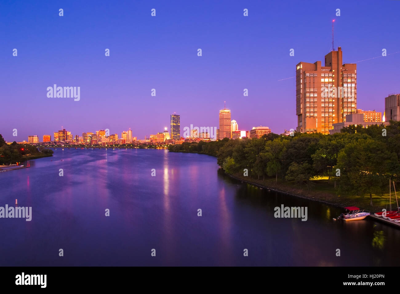 blue, tower, city, town, modern, modernity, night, nighttime, lights ...