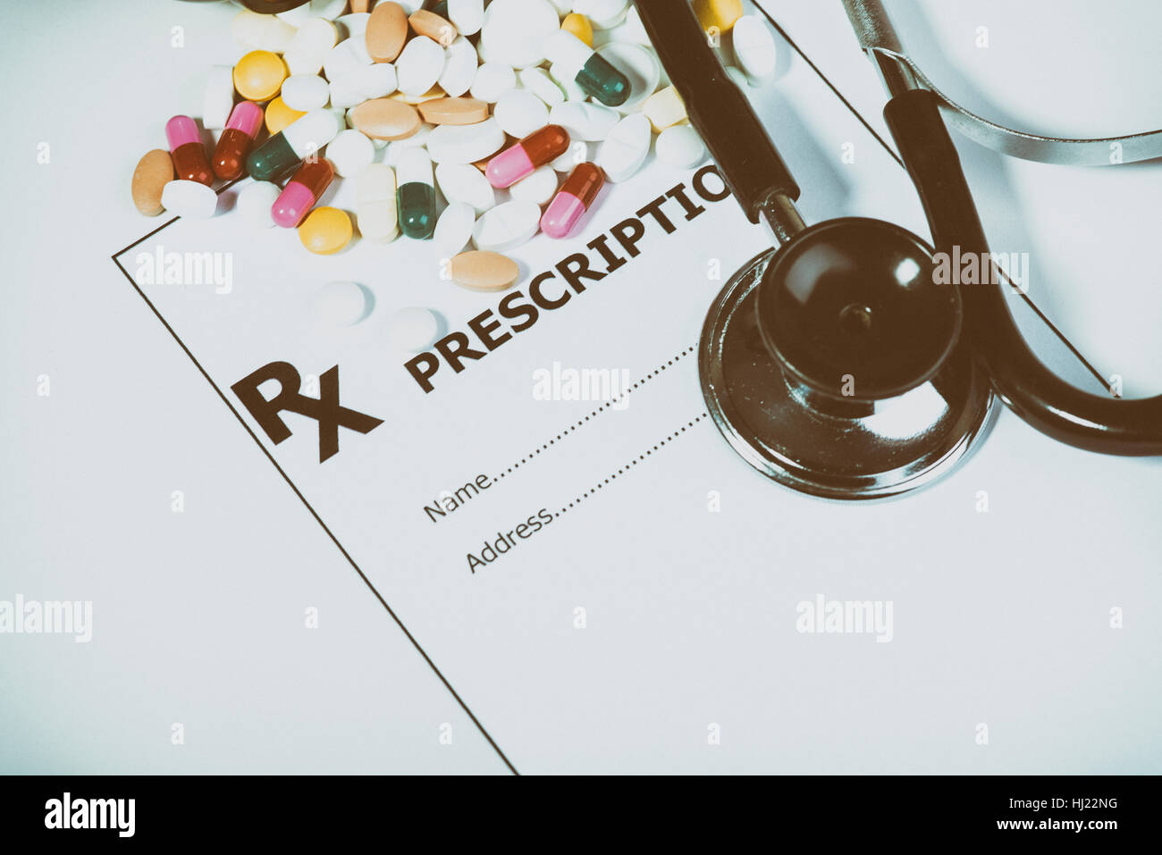 prescription for drugs against diseases Stock Photo - Alamy