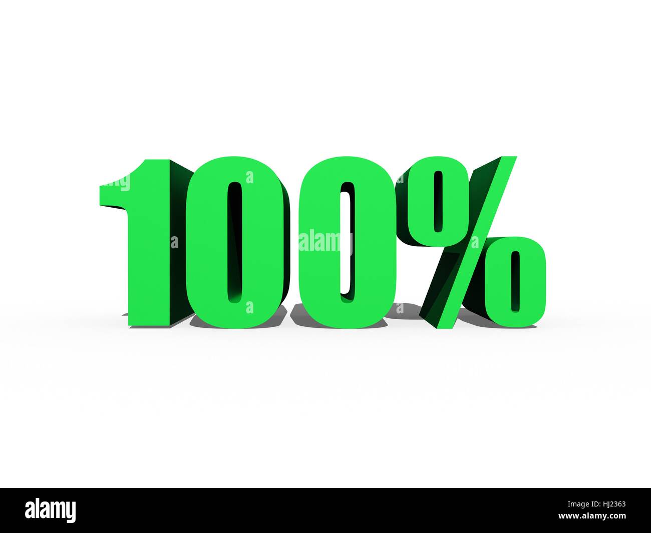 3D one hundred percent illustration on a white background Stock Photo ...