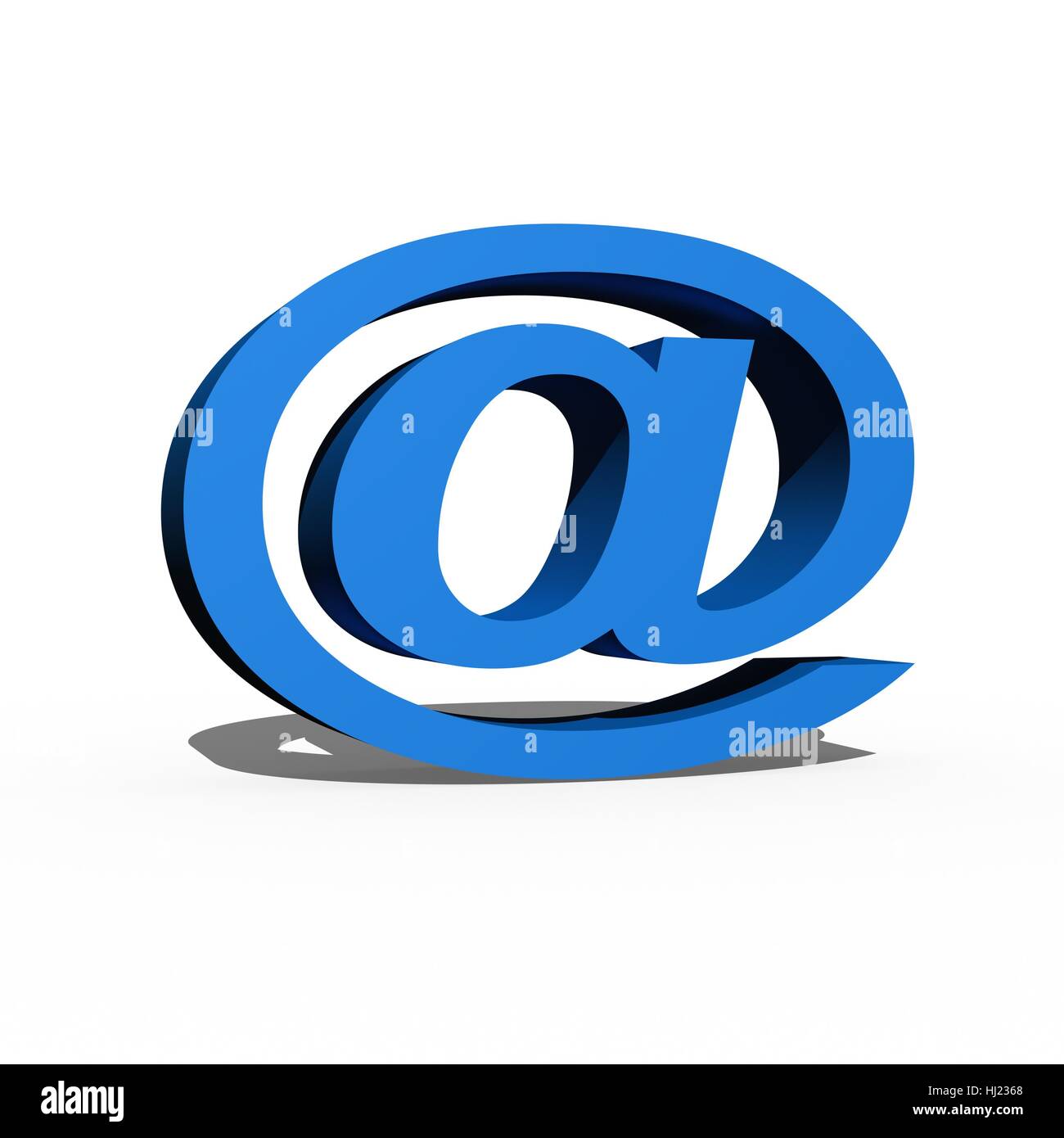 A 3d at sign isolated on a white background Stock Photo - Alamy